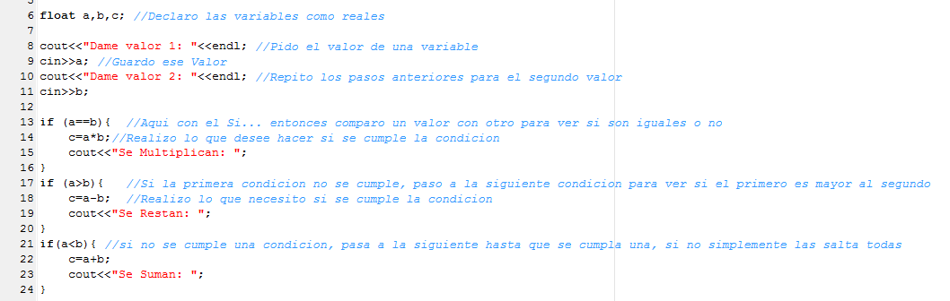 Si... entonces (If) ~ Algoritmos y C++