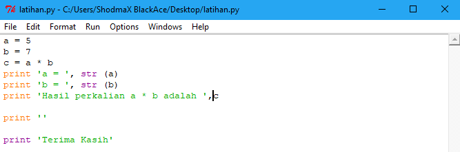 Modulus Penulisan Kode Python