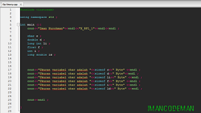 Belajar Bahasa Pemrograman C++ Menggunakan Code::Block - Serba Serbi ...