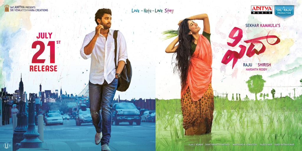 Telugu Movie Fida Posters