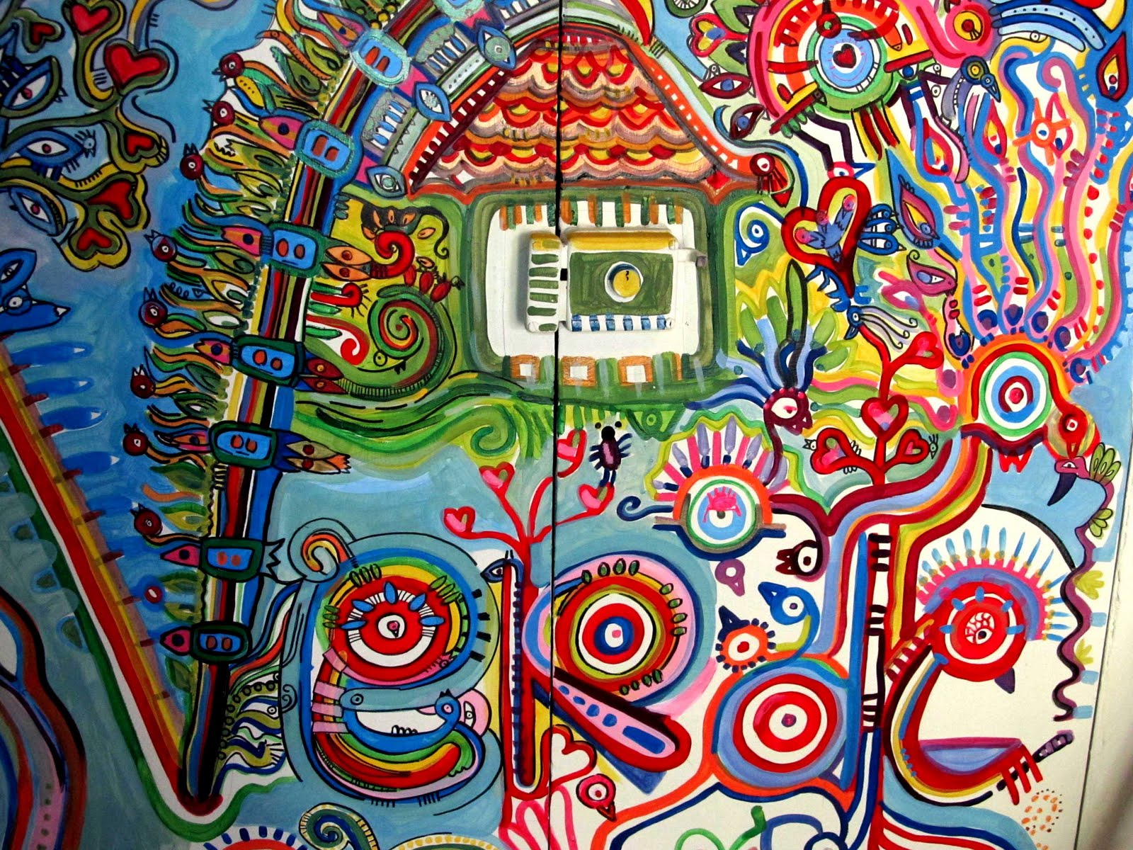 Koleia's Art: Mural monicongo en Casa Verde, El Salvador. En proceso!!