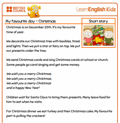 Outstanding Students: My favourite day - Christmas