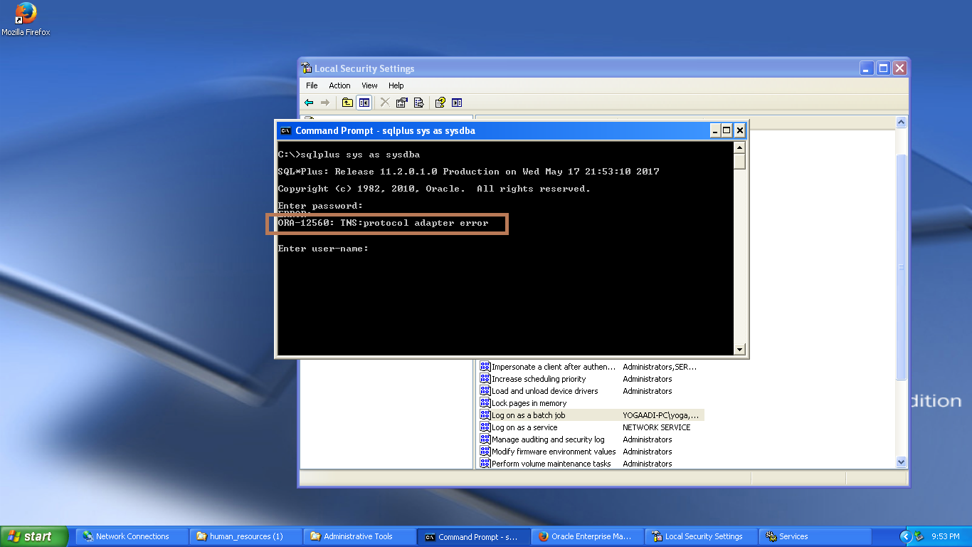 Mengatasi Tns Protocol Adapter Eror Ketika Login Dengan Sqlplus Blog