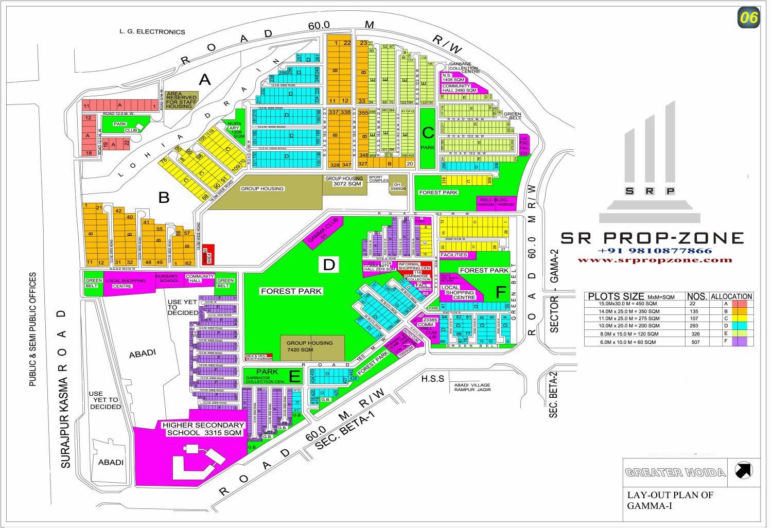 Layout Plan of Gamma-I Greater Noida HD Map - Greater Noida Industry I ...