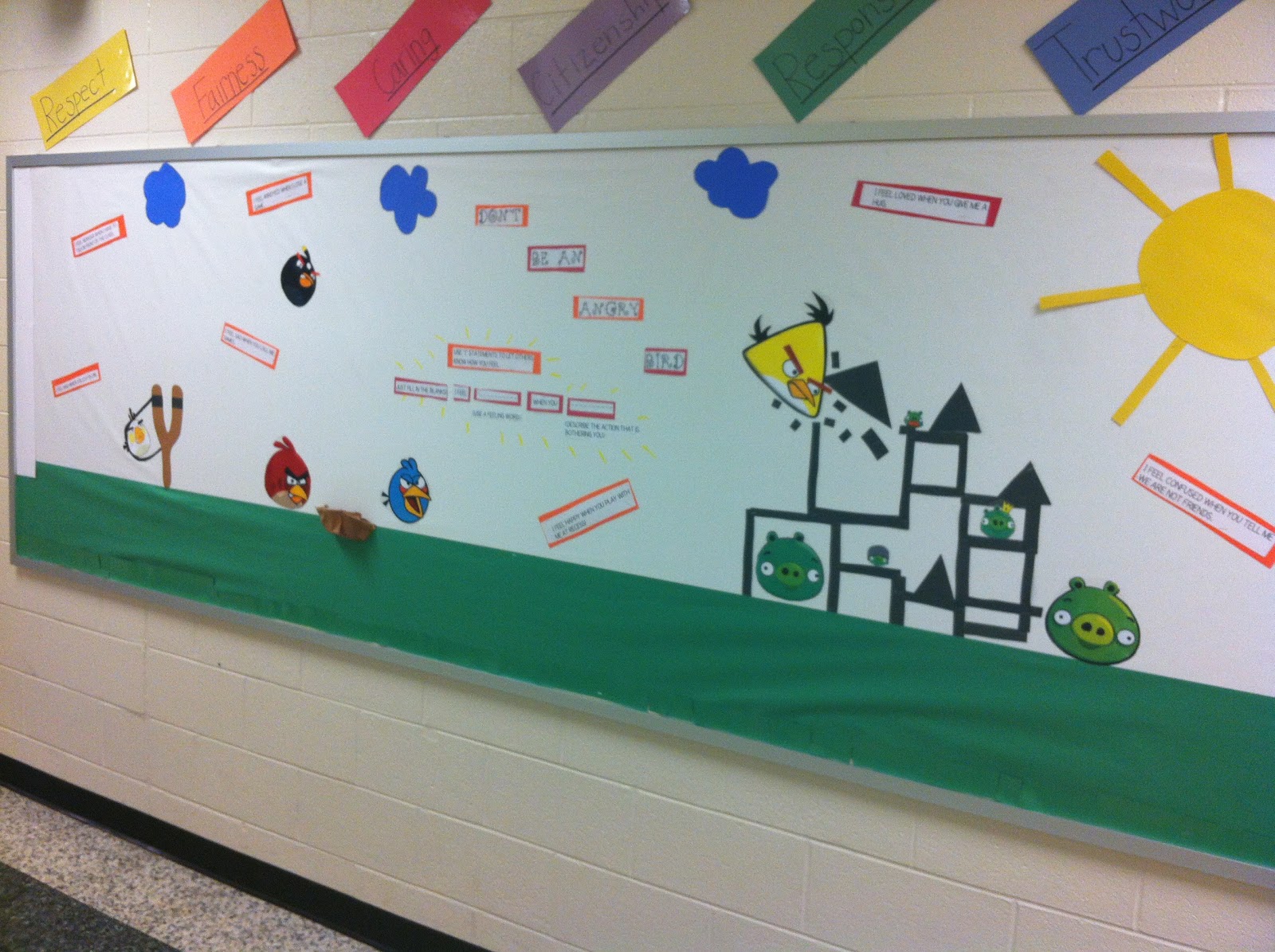 School Counseling Ideas: Don't Be An Angry Bird: Bulletin Board