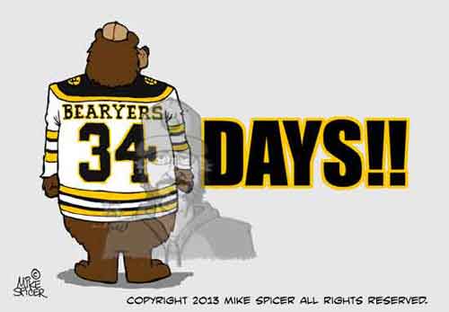 Mike Spicer Cartoonist / Caricaturist.: Bruins Season Countdown