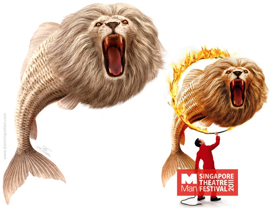 PALE - An art blog by Dominique Fam: Merlion illustration