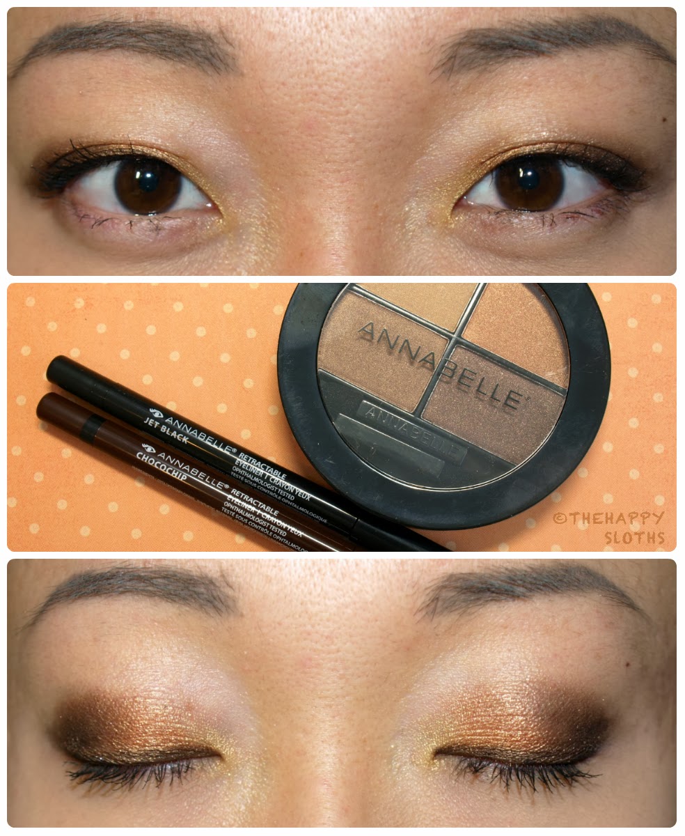 Annabelle Eyeshadow Quad and Retractable Eyeliners: Review and Swatches ...
