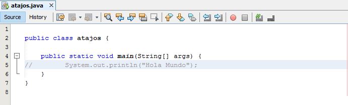 Tutoriales Java: Atajos Java en Netbeans Tutoriales Java: Atajos Java en Netbeans