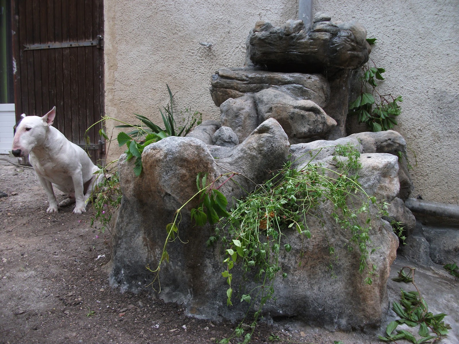 Aménagement de jardin, rochers décoratifs, rusticage, en béton sculpté ...