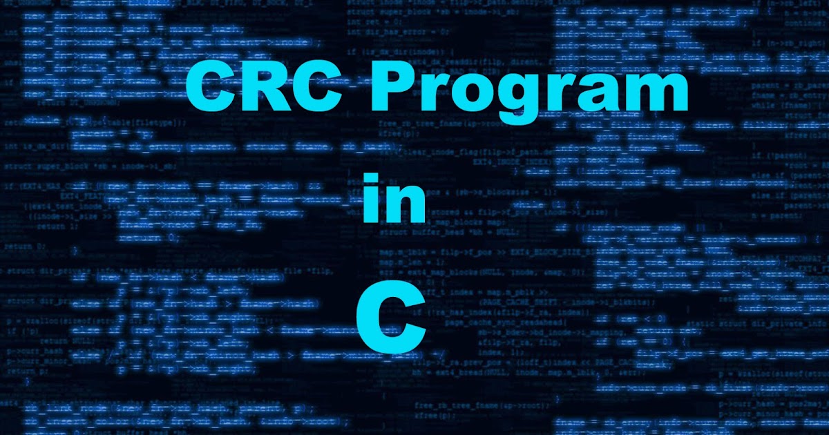 CRC Program In C | CodeTextPro
