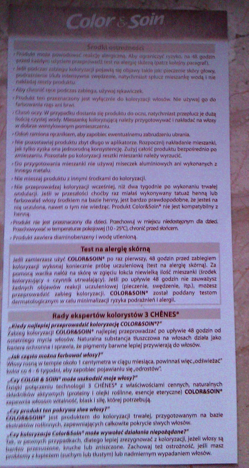 MakeUp & Hair passion: Farba do włosów Color&Soin