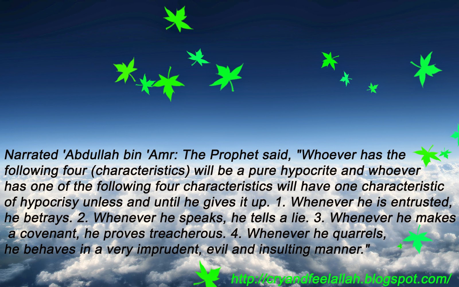 Hadith: worshiping others beside Allah is great sin
