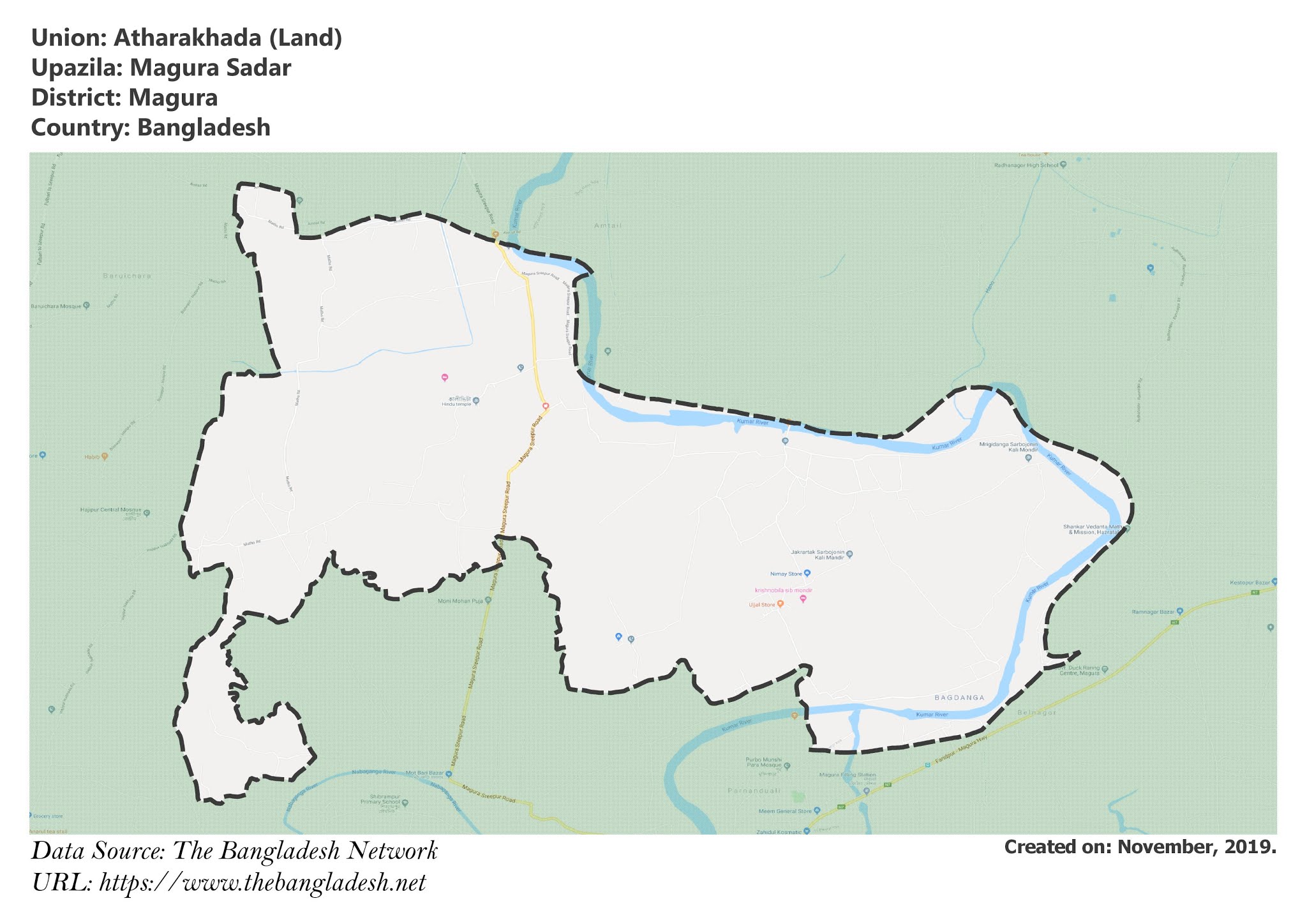 Atharakhada Union, Magura