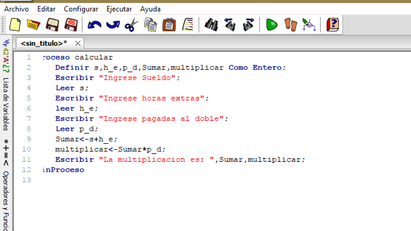 Ejercicios de Algoritmos con Pseint