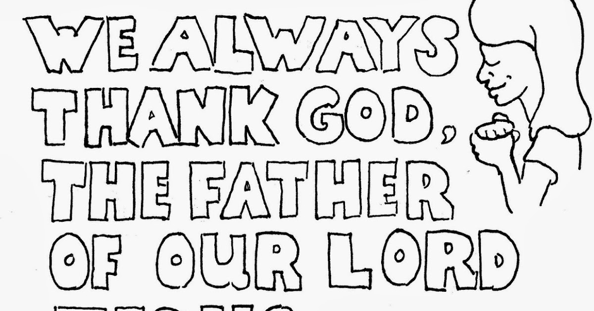 Coloring Pages for Kids by Mr. Adron: Colossians 1:3 Free Kid's Print ...