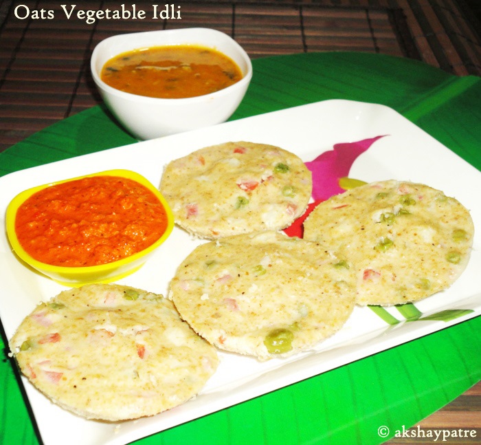 Vidya's Recipes: Oats vegetable idli recipe - How to make oats idli