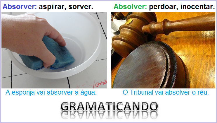 Blog da Monique: Absorver e Absolver
