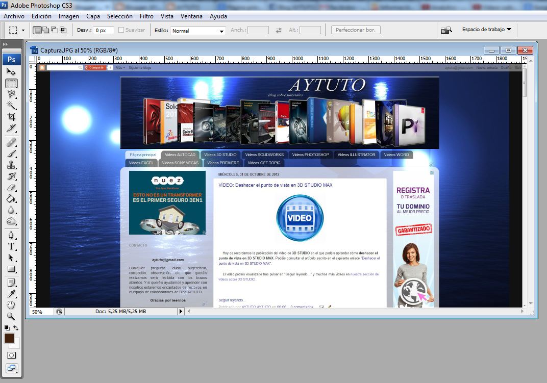 Aplicar tono "sepia" a una imagen en PHOTOSHOP (Método 1) - AYTUTO Blog
