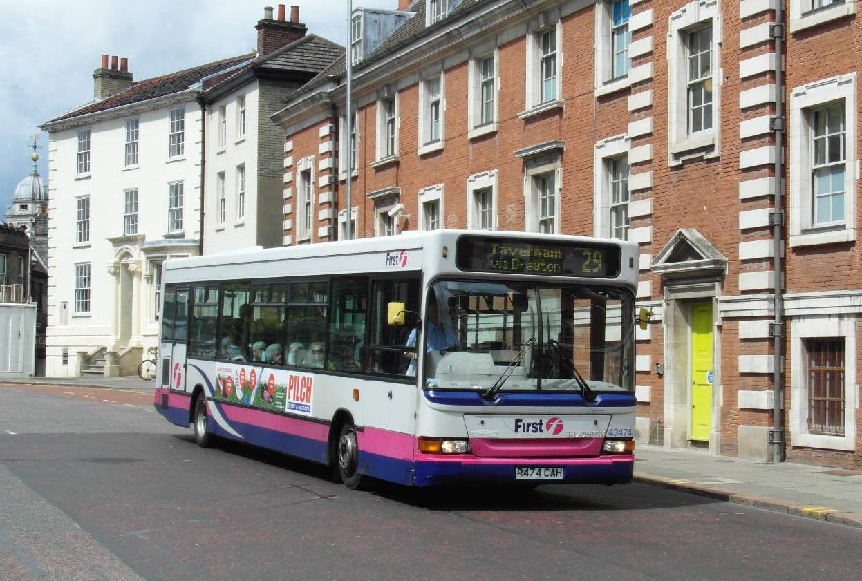 Southern England Bus Scene: Norfolk Bus Scene 5A - First in Norwich