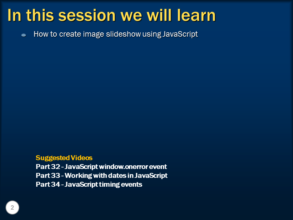 Sql Server Net And C Video Tutorial How To Create Image Slideshow Using Javascript 