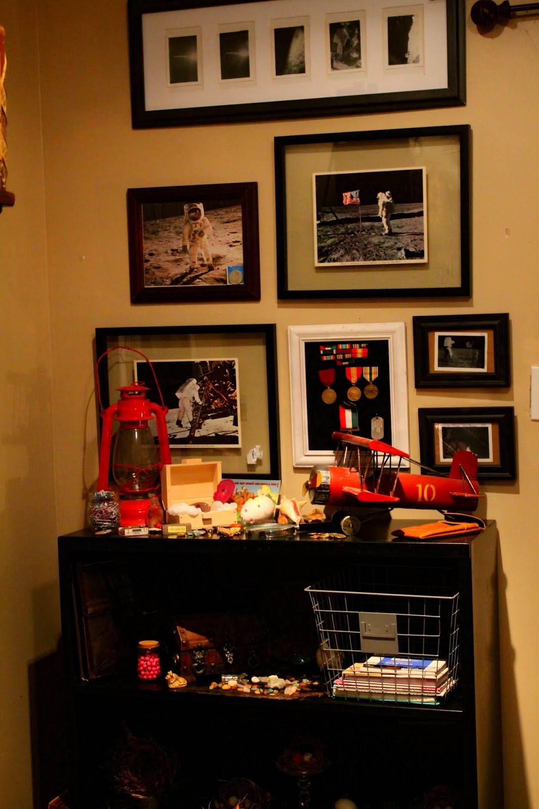 Vintage Travel Themed Office