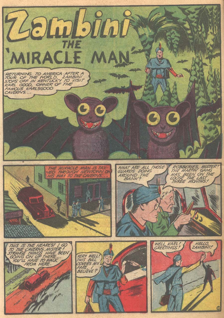 Four-Color Shadows: Zambini the Miracle Man-Lin Streeter-1941