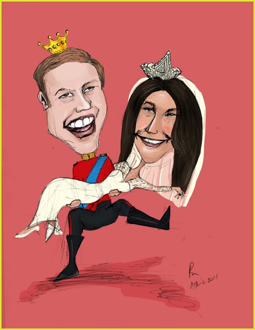 All About Kate Middleton's: Caricature collection of Kate and William.