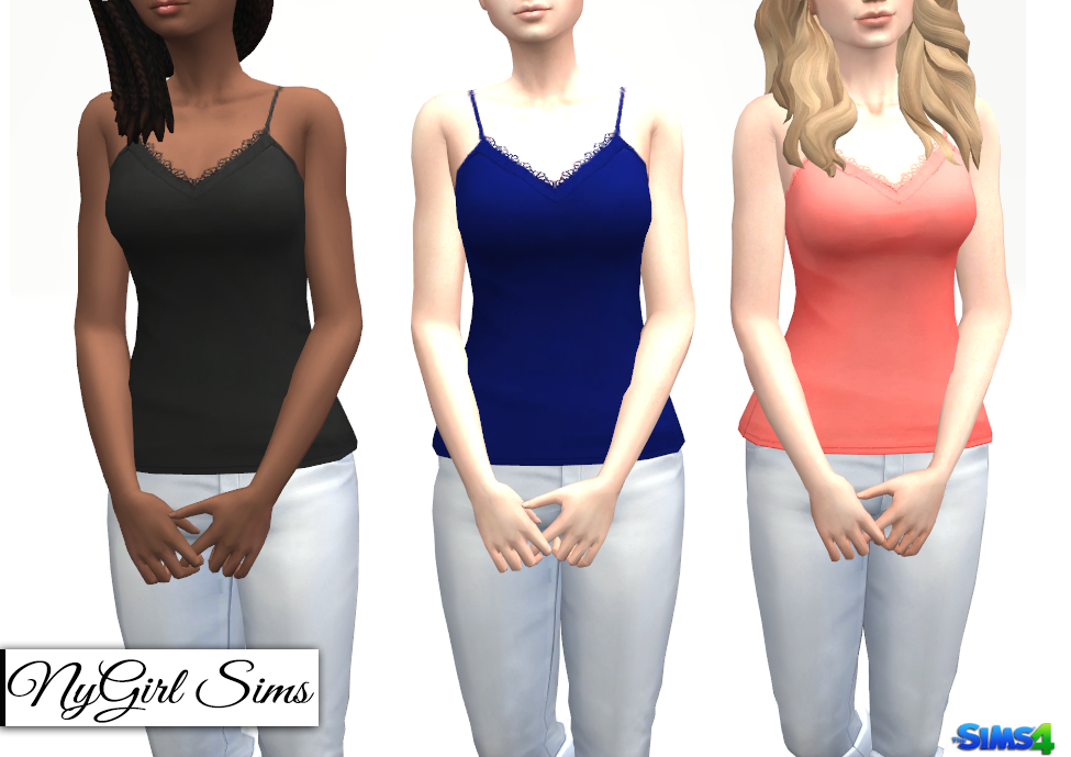 NyGirl Sims 4: Lace Trimmed Camisole