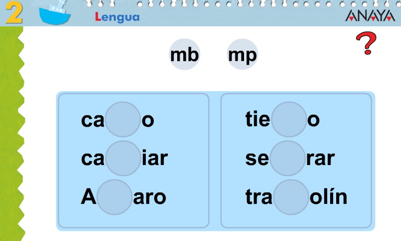 Rodríguez Marín 2º de Primaria: LENGUA UD 10 "Palabras con mp y mb"