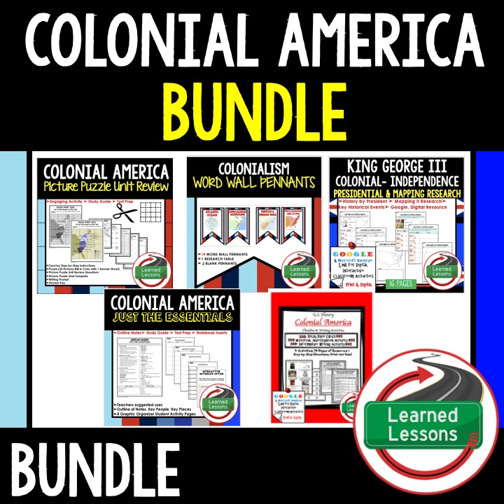 AMERICAN HISTORY COLONIALISM TO RECONSTRUCTION GROWING MEGA BUNDLE ...