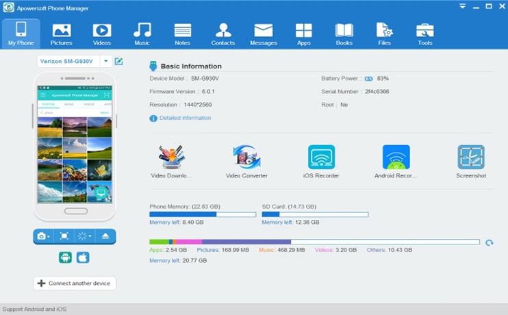 لادارة هاتفك وتوصيله بالكومبيوتر Apowersoft Phone Manager Pro 2.8.9 ...