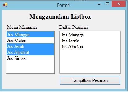 Tutorial VB.Net #10: Menggunakan ListBox | priacoding