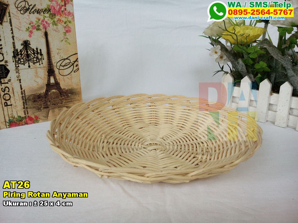 Piring Rotan Anyaman | Souvenir Pernikahan