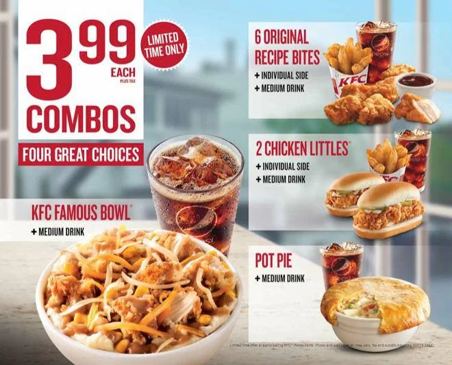 News: KFC - $3.99 Combo Meals