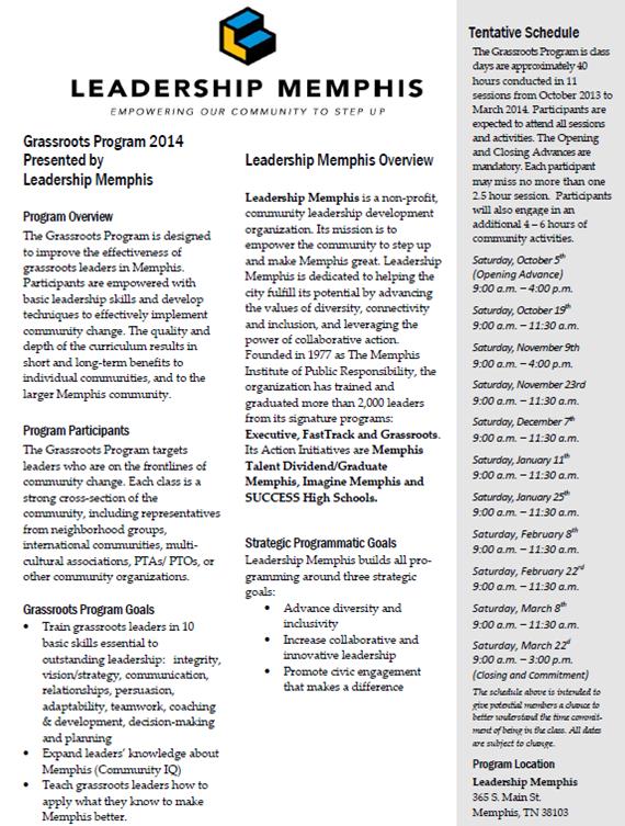 Grassroots Leadership Training