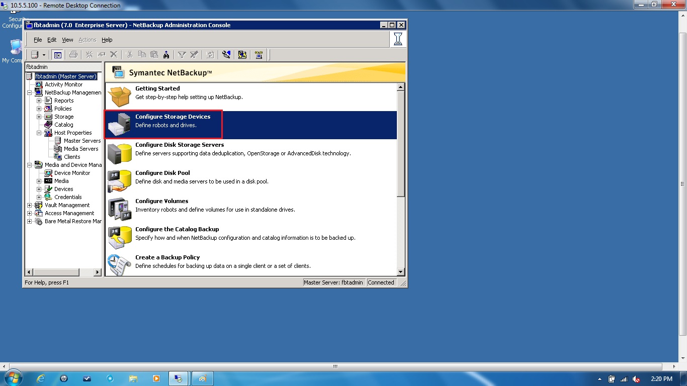 Remote Infrastructure Management: Advance Disk Configuration in Netbackup