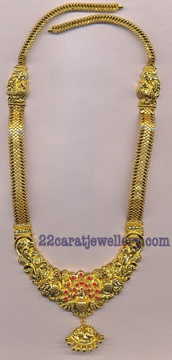 Traditional Kasulaperu (kasu maalai) and Antique Haram(long chain ...