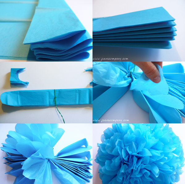 Como hacer pompones de papel china - Imagui