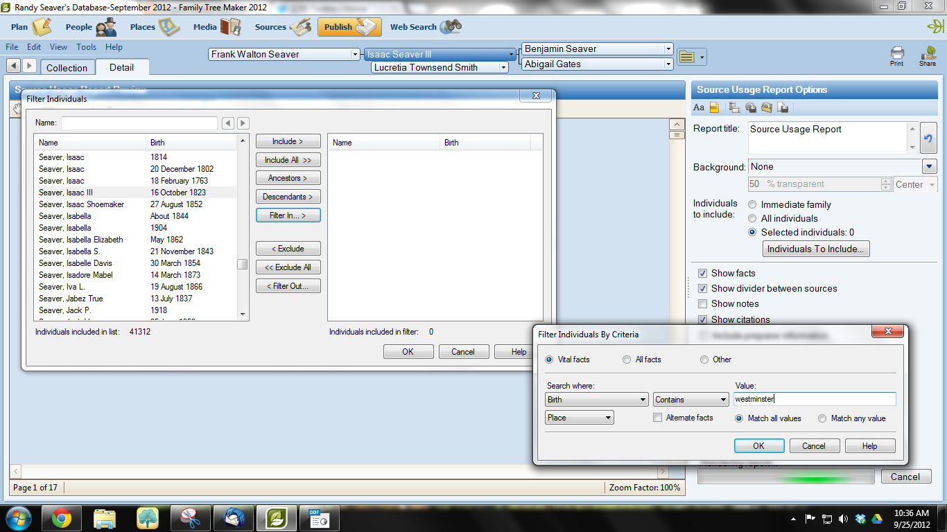 Genea-Musings: Creating a Specific Source List Report in Family Tree ...