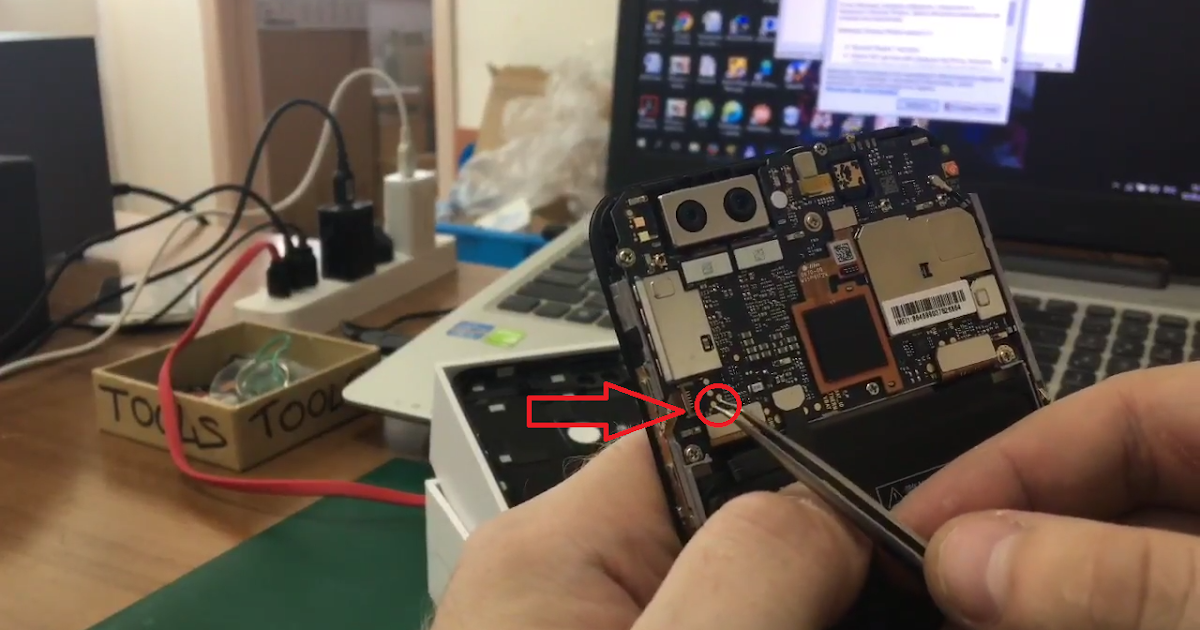 Letak titik test point Xiaomi Mi5X Tiffany - Dunia BLog Gatget