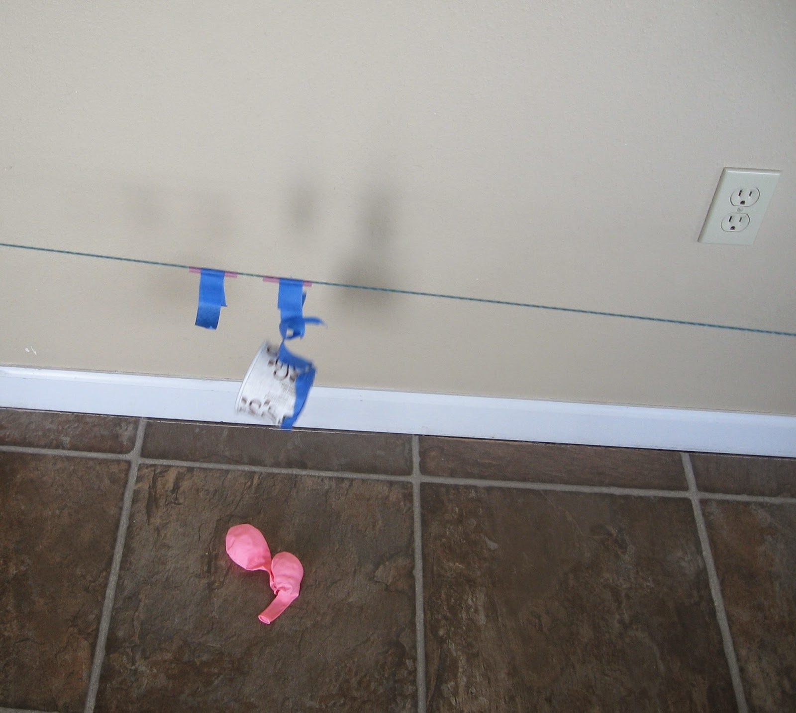 Almost Unschoolers: Two-Stage Balloon Rocket - Take Two