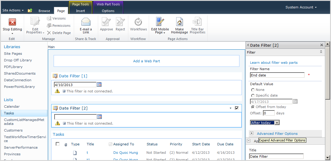 Troubleshoot India: Sharepoint 2010 List filtering by date range Troubleshoot India: Sharepoint 2010 List filtering by date range