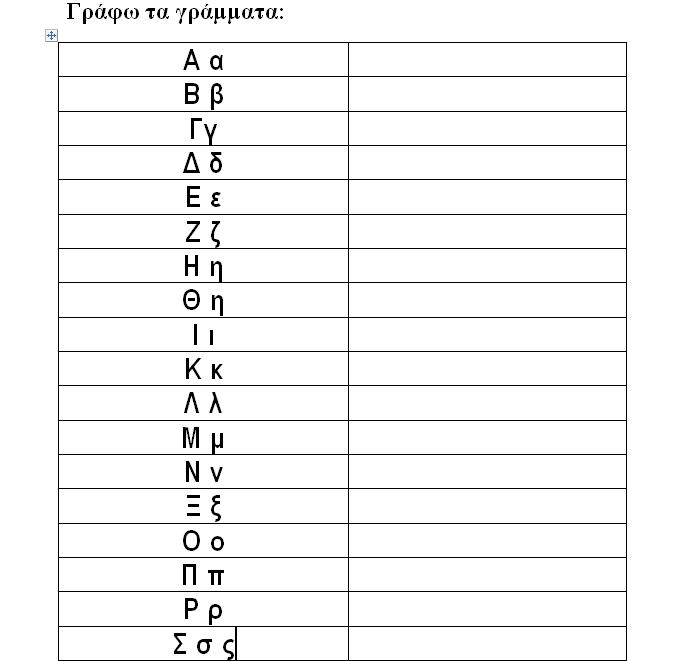 Εκπαιδευτικό Ιστολόγιο: Γράφω τα γράμματα