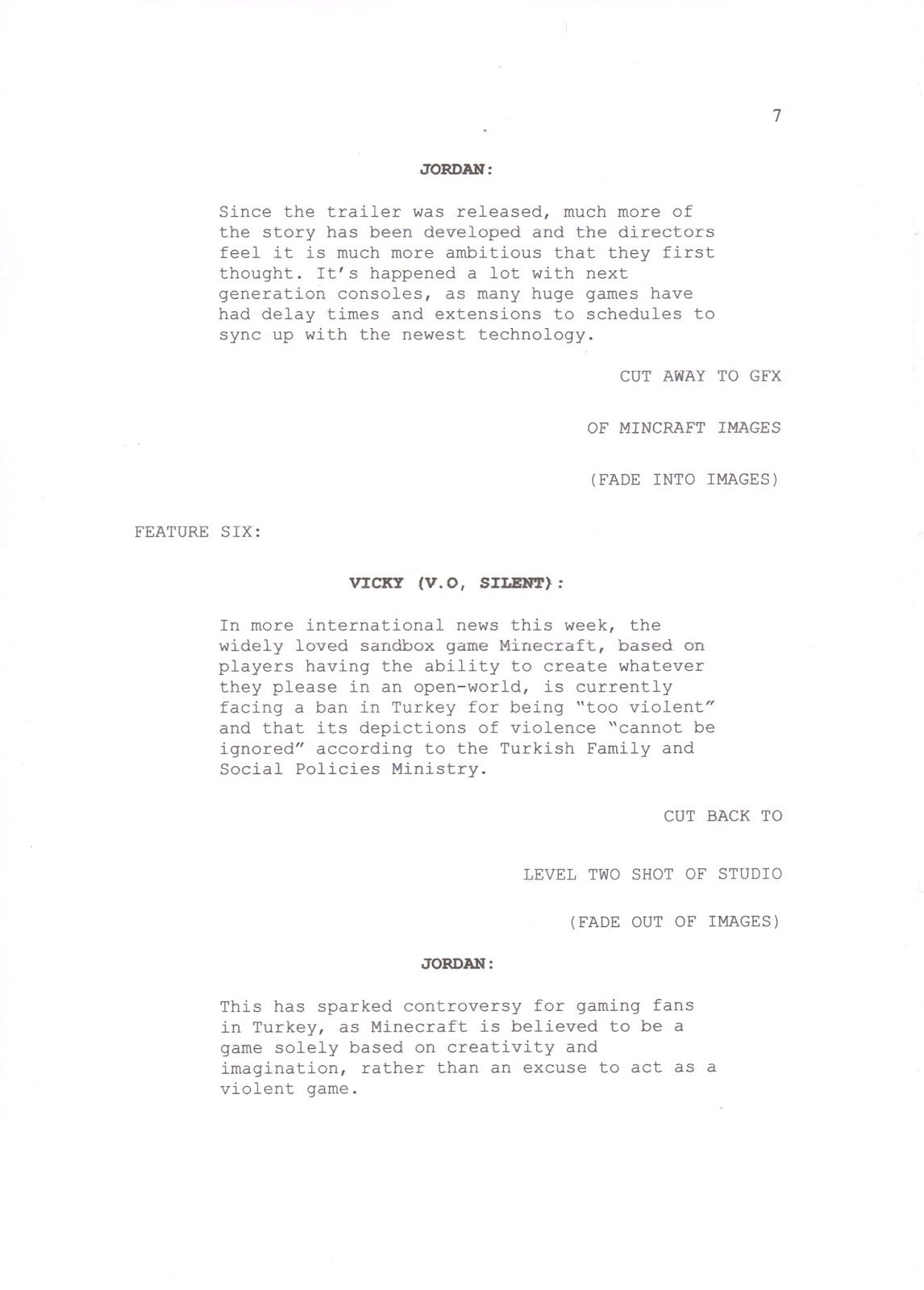 Unit 11: Scriptwriting for Media Products