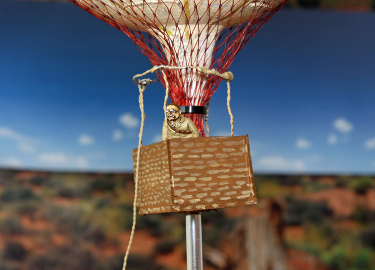 One man and his brushes.: Sudan - Royal Engineer Balloon Detachment