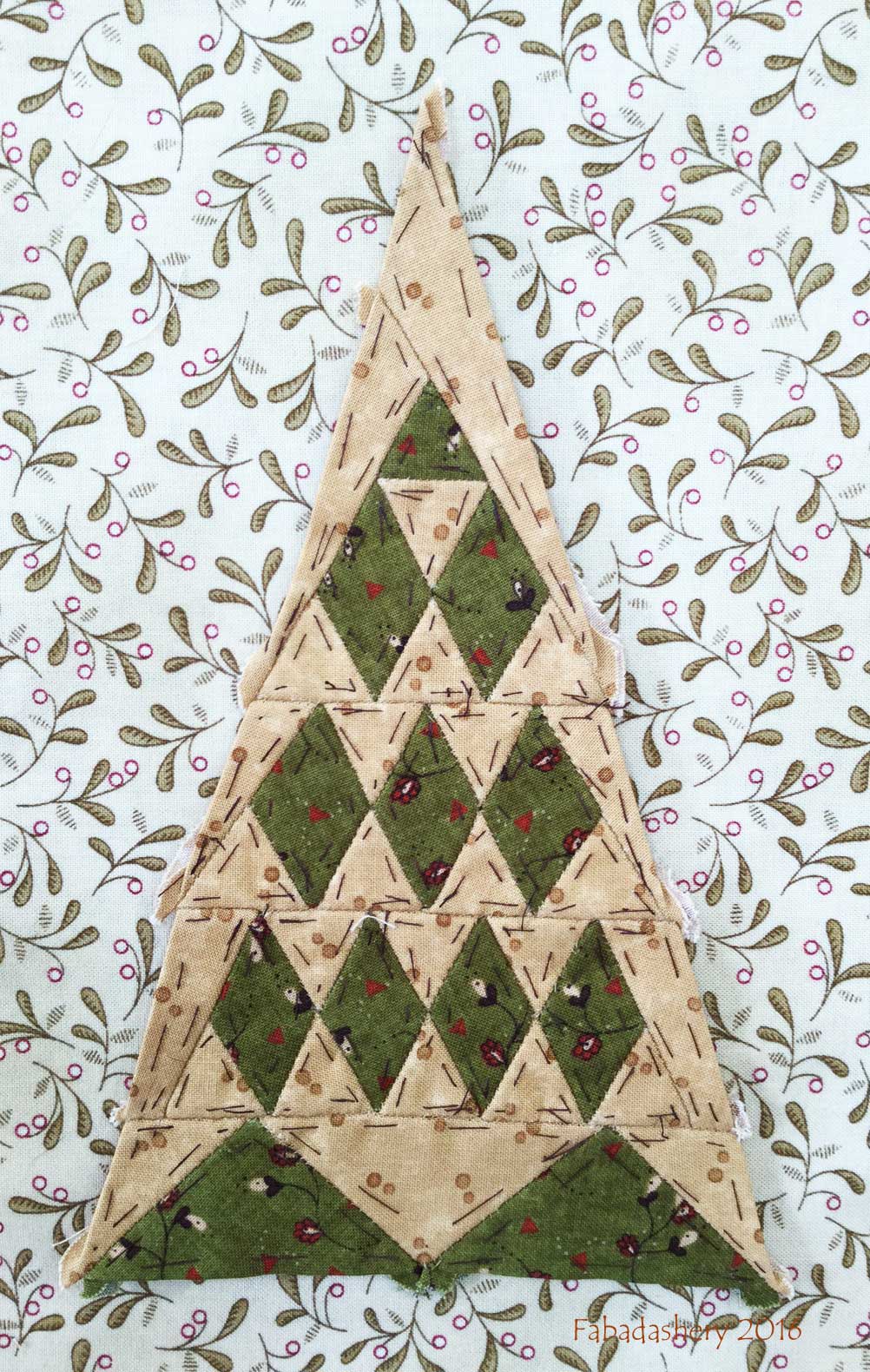 Fabadashery: Dear Jane Quilt - Border Triangle Block BR5 Gay's Glory