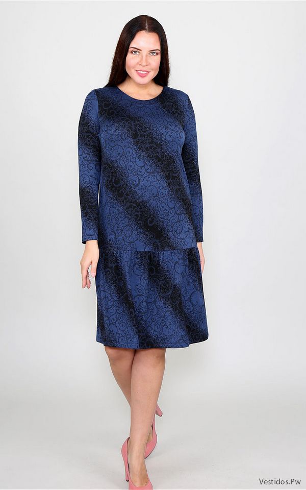 Vestido Azul con Negro ¡43 Bonitos Diseños! | Vestidos | Moda 2019 - 2020