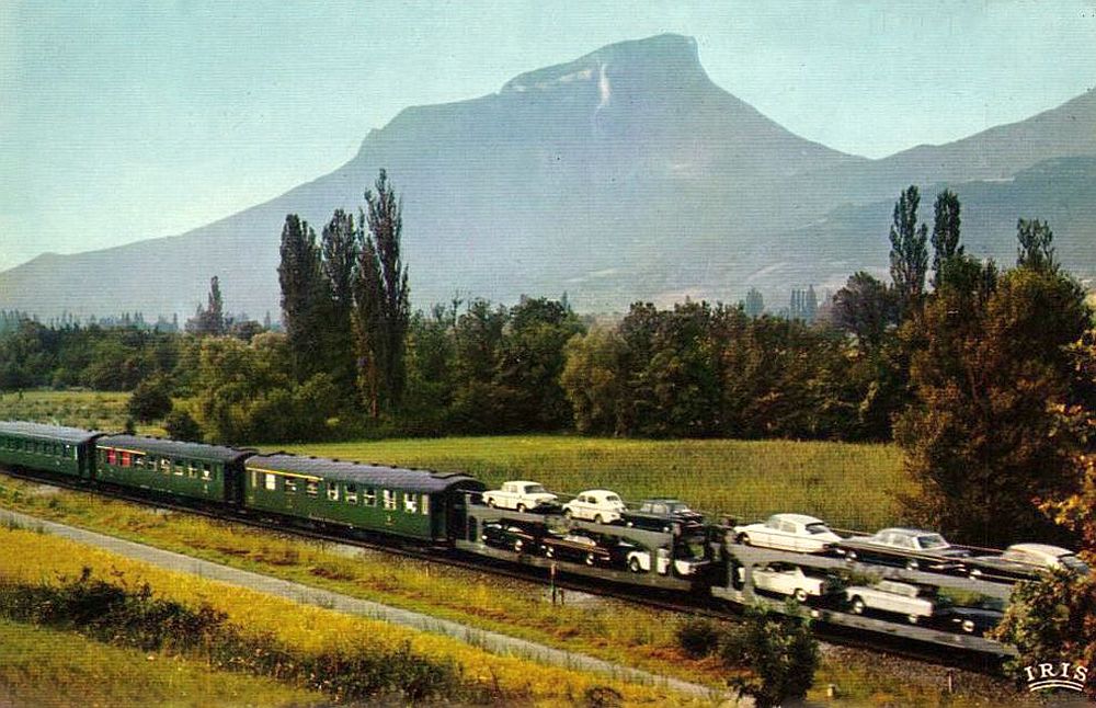 transpress nz: SNCF passengers' car transport + couchettes postcards, 1960s