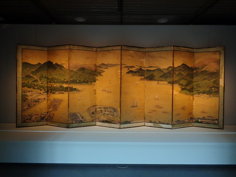 オランダで発見された、川原慶賀が長崎・出島を描いた屏風～‘View of Deshima in Nagasaki Bay’ by ...